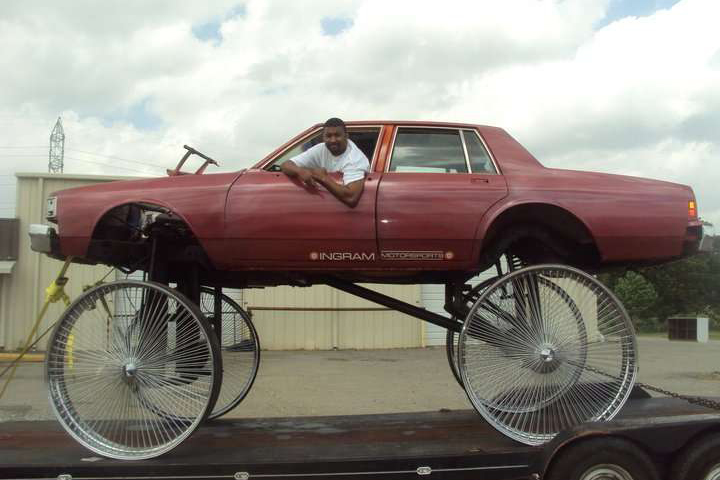 11 normal cars with ridiculously massive wheels! 9